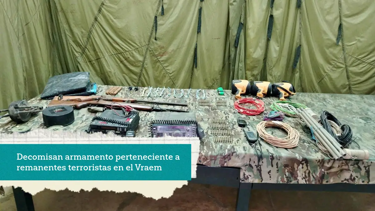 Vraem: Decomisan armamento a remanentes terroristas